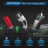 China Type2 Electric Vehicle Charger 32A 1Phase 7kw Electric Vehicle Charging Wallbox 5m Cable Schuko/CEE Plug for sale
