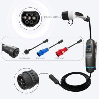 China Type2 Electric Vehicle Charger 32A 1Phase 7kw Electric Vehicle Charging Wallbox 5m Cable Schuko/CEE Plug for sale