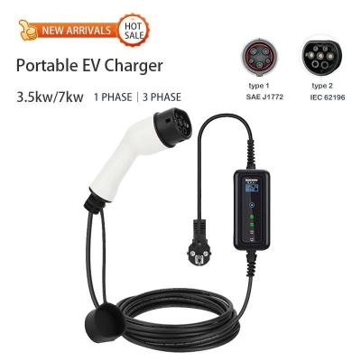 China Factory Manufacturer 32a type 2 7kw portable ev charging station electric car station ev charge for sale