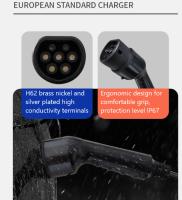 China 7kw 32a home electric charger station evse ev charging cable portable type 2 ac ev charger with european plug for sale