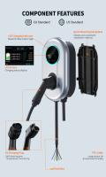 China Level 2 EV Charger Station 8-48Amp Adjustable Current MAX 22KW WiFi Connector for sale