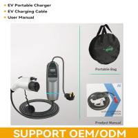 China Level 2 16A 32A Portable EV Charger Home Electric Vehicle Charging Station Cable for sale
