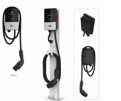 China Household Mini Screen 7kW Single Phase AC Pile Anti Theft By Card Swiping IP65 for sale