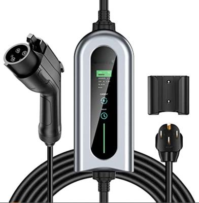 China Level 2 EV Charger 32Amp 220V-240V NEMA 14-50 Plug Portable Indoor/Outdoor EVSE SAE J1772 Charger for sale