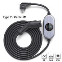 China Evse 32A 7.2KW 3.5kw LED Type 2 Electric Car Charger Level 2 Portable EV Charger for sale