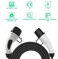 China Type2-Type2 Ev Cable Connector IP54 Single/Three Phase 16A/32A 3KW/7KW/11KW/22KW White/Black Color for sale