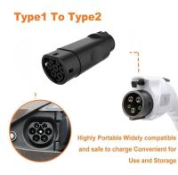 China Electric Vehicle Charging Connector SAE J1772 To IEC62196 Type 1 To Type 2 Adapter for sale