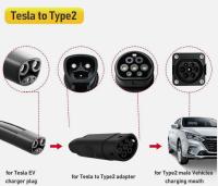 China Tesla To Type2 EV Charging Adapter EVSE Connector 32A 250V IEC 62196-2 Converter for sale