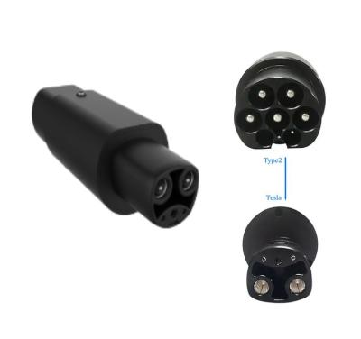 China Type 2 To Tesla Type2 Plug to tesla vehicles Charging Adaptor AC EV Charger Connector for sale