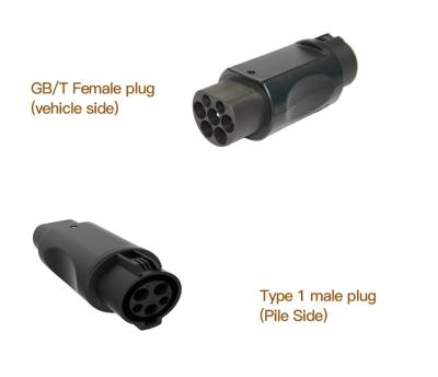China EV Charging Adapter sae j1772 to gbt EV Connectors 32A Single Phase type1 to gb/t ev adapter for sale