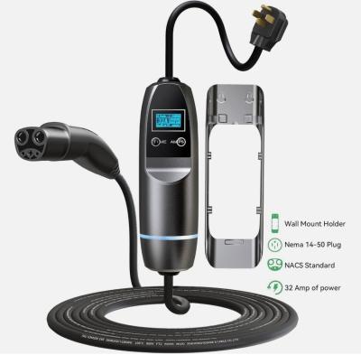 China Level 1  220V 40Amp 10kw NEMA 14-50 Plug 16 ft Portable Car Charger for Tesla model s/y/x/3 for sale
