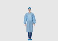 China Knitted Cuffs Disposable Patient Exam Gowns Blood Proof Light Weight Eco - Friendly for sale