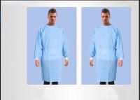 China Soft Feeling Disposable Surgical Gown , Blue Disposable Overalls Non Toxic for sale