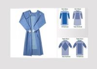 China Soft Disposable Surgical Gown With Adjustable Hook Loop Neckline Closure for sale