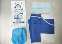 China Doctor Disposable Surgical Drapes And Gowns SMS / SPP Non Woven With Face Mask for sale