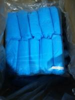 China Anti Slip Plastic Foot Disposable Shoe Covers Light Blue Color 30gsm Thickness for sale