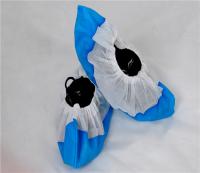 China Cpe Film Coated Non Slip Shoe Covers Disposable Pp Material Water Resistant for sale