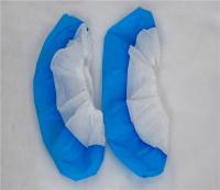 China Cpe Film Coated Non Slip Shoe Covers Disposable Pp Material Water Resistant for sale