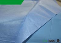China PP Flat Drap Sheets Polypropylene Bed Cover Disposable 40''X48'' Blue Color for sale