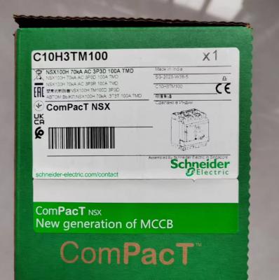 China NSX100H C10H3TM100 Schneider Electric Circuit Breaker ComPacT 70kA At 415VAC 100A 3P 3D for sale