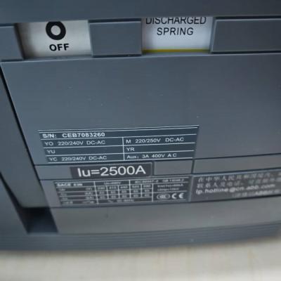 China E3N2500 R2500 PR121P-LI ABB High Performance Circuit Breaker Industrial Applications for sale
