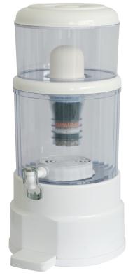 China GL-06 22L Square Residential Mineral Water Purifier Pot with Removable Reusable Filter and Cup Holder for sale