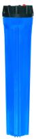 China 20 Inch Big Blue Water Filter Housing 1/4 Inlet Outlet Port PP AS Material for sale