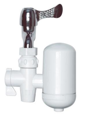 China Ceramic Faucet Mounted Water Filter with 0.2-0.5 Micron Bacteria Removal and Universal Adapter White Color for sale