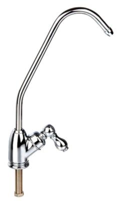 China Brass Gooseneck RO Water Faucet with 3-Handle Control and Chrome Finish for Kitchen Sink Installation for sale