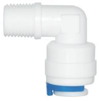 China 1/4 to 3/8 Inch Quick Connect Water Fitting Elbow Adapter for RO Water Purifier for sale