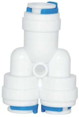 China Two Way Splitter Quick Connect Water Hose Fitting 1/4 to 3/8 Inch for Whole House Water Filter for sale