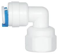 China Elbow Female Adapter Quick Fitting 1/4 to 3/8 Tube OD Food Grade Pipe Connector for sale