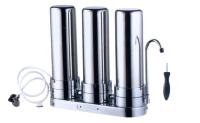 China Stainless Steel Countertop Water Purifier 10 Inch 150L/H Flow Rate with 3-Stage Filtration System for sale