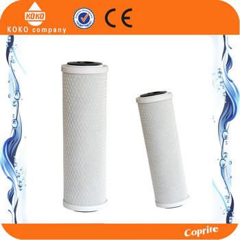 China 10-Inch 114mm CTO Water Filter Cartridge - 0.5 Micron Activated Carbon Block for RO Systems for sale