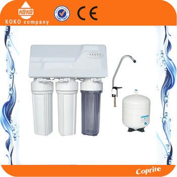 China Undersink 5 Stage Reverse Osmosis Water Filtration System 50 GPD RO Filter with Pressure Gauge for sale