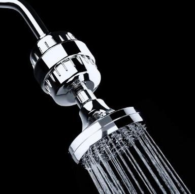 China SF220 Faucet Mounted Shower Head Water Filter with 2-Stage KDF/CAG Technology - 5.4x3.7x3.7 Inches for sale