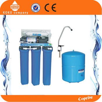 China 100-200 GPD Commercial Reverse Osmosis Water Filter System Auto Flush 20 Inch for sale