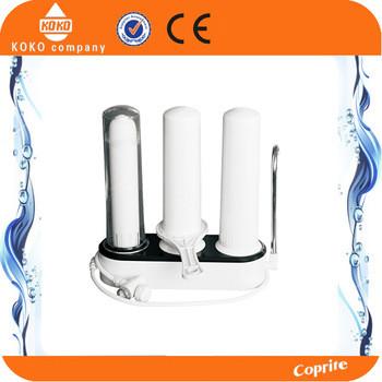 China 10 Inch 3-Stage Activated Carbon Water Filter System 6000L Capacity 8-125 PSI Pressure Range KK-T-9 Model for sale