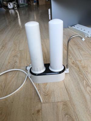 China Two Stage Countertop Water Filter 8-125PSI Removes Chlorine Heavy Metal Adds Minerals for sale