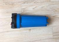 China 10 Inch Single O Ring Blue Water Filter Housing with Air Release Button 1/4 to 1 Inch Port for sale