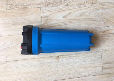 China 10 Inch Single O Ring Blue Water Filter Housing with Air Release Button 1/4 to 1 Inch Port for sale