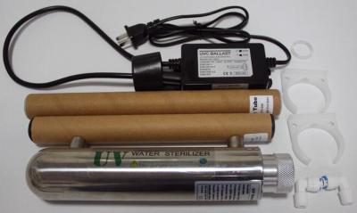 China KK-UV-4W 4W UV Sterilizer 0.25GPM Flow Rate 304 Stainless Steel Water Purification System for sale