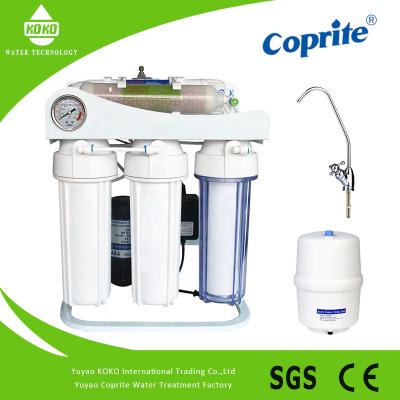China 6 Stage Under Sink Reverse Osmosis Water Filter System 50GPD with Booster Pump for sale