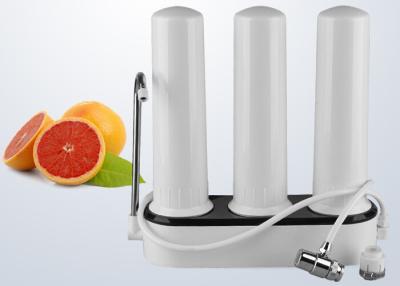 China Portable Counter Top 10 Inch Three Stage PP Activated Carbon Ceramic Water Filter for Household Pre-Filtration for sale