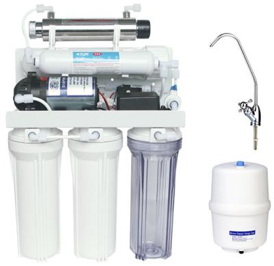 China 50GPD Reverse Osmosis Water Filtration System with 6W UV Sterilizer 6 Stage for sale