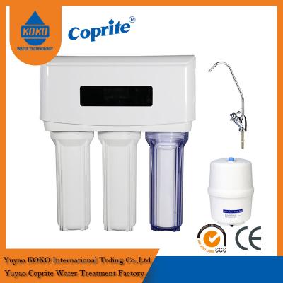 China Household 50GPD 5-Stage Reverse Osmosis Water Filter System with 125 PSI Booster Pump and Protective Cover for sale