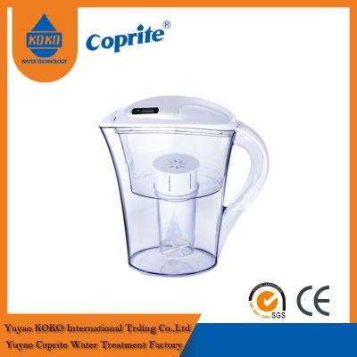 China 2.5L Brita Alkaline Water Pitcher with 90L Filter Capacity and Electronic Change Indicator for Clean Drinking Water for sale