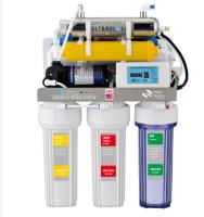 China 220V 50GPD Alkaline Reverse Osmosis Water Filtration System with UV Lamp 6 Stage Under Sink for sale