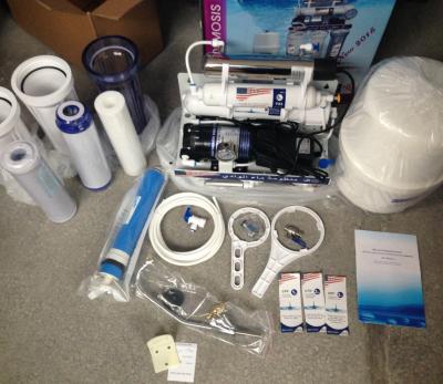 China 6W UV Lamp Reverse Osmosis Water System 25W Power 3.0G Plastic Tank Home for sale