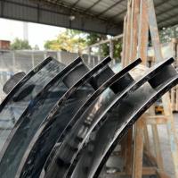 China Customizable Curved Tempered Glass For Partition Bathroom Balustrade Building Construction Essential for sale